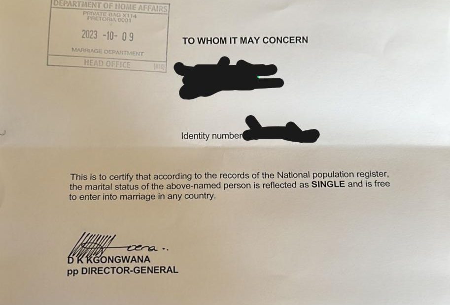Certificate of No Impediment with Hague Apostille Services Cape Town ...